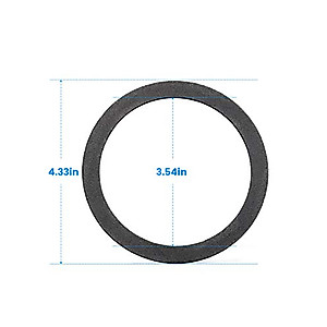 KONE Strainer Gasket Seal Ring, 2 Pack Rubber Gray Washer Fits for 3-1/2 Inch Kitchen Sink Drain No Need Plumber Putty…