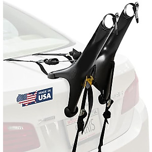 Saris Solo 1-Bike Trunk Rack - Zero Adjustments, Easy Install, 100% Recyclable Plastic Frame and Non-Rusting Material, Compact Solo Trunk Mounted Bicycle Rack