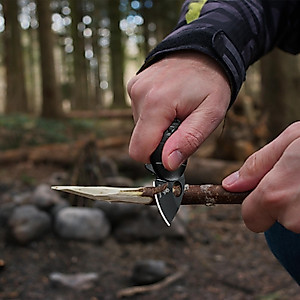 TECHPLUS Mini Pocket Knife Rocket Shaped Folding Knife - High Carbon Stainless Steel Sharp Blade,Utility Knife Decor Gift for Men & Women (Black)