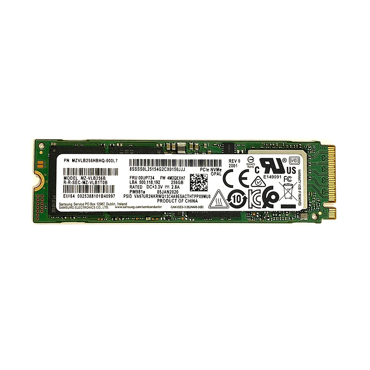 OEM Samsung PM981 256GB M.2 PCIe NVME Solid State Drive SSD OEM 80mm 2280 MZVLB256HBHQ M Key