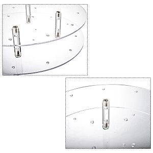 ZENFUN 2 Pack 16 Holes Cake Pop Display Stand, Acrylic Round Lollipop Stand Holder for Dessert Table, Weddings, Baby Shower, Birthday Party, Anniversaries, 10 Inch Diameter