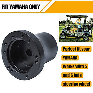 Yamaha Golf Cart Steering Wheel Adapter Golf Cart Steering Wheel Adapter for Yamaha Golf Cart (Black)