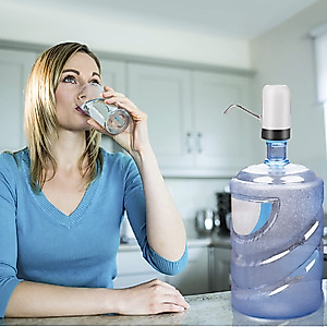 Water Dispenser 5 Gallon - iGreely Electric Drinking Water Pump USB Charging Automatic Portable Water Switch for Universal 2-5 Gallon Bottle