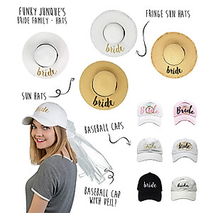 Funky Junque Dad Hat Unconstructed Low Profile Bridal Baseball Cap - Bride