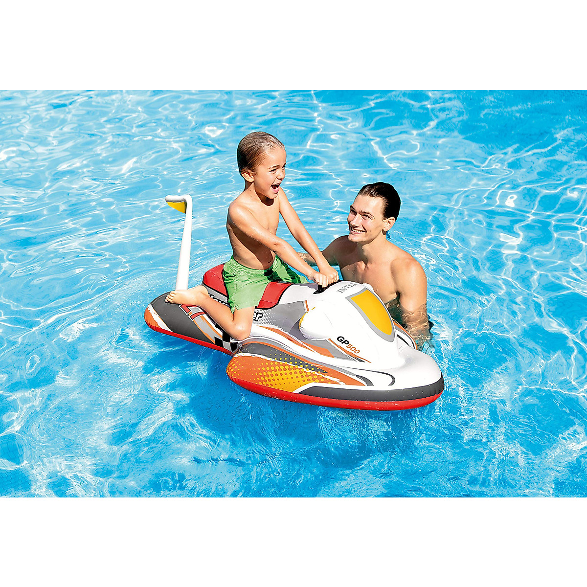 INTEX Wave Rider Inflatable Pool Float: Pool Toy For Kids – Heavy-Duty Handle – 88lb Weight Capacity – 46" x 30.5" – For Ages 3+