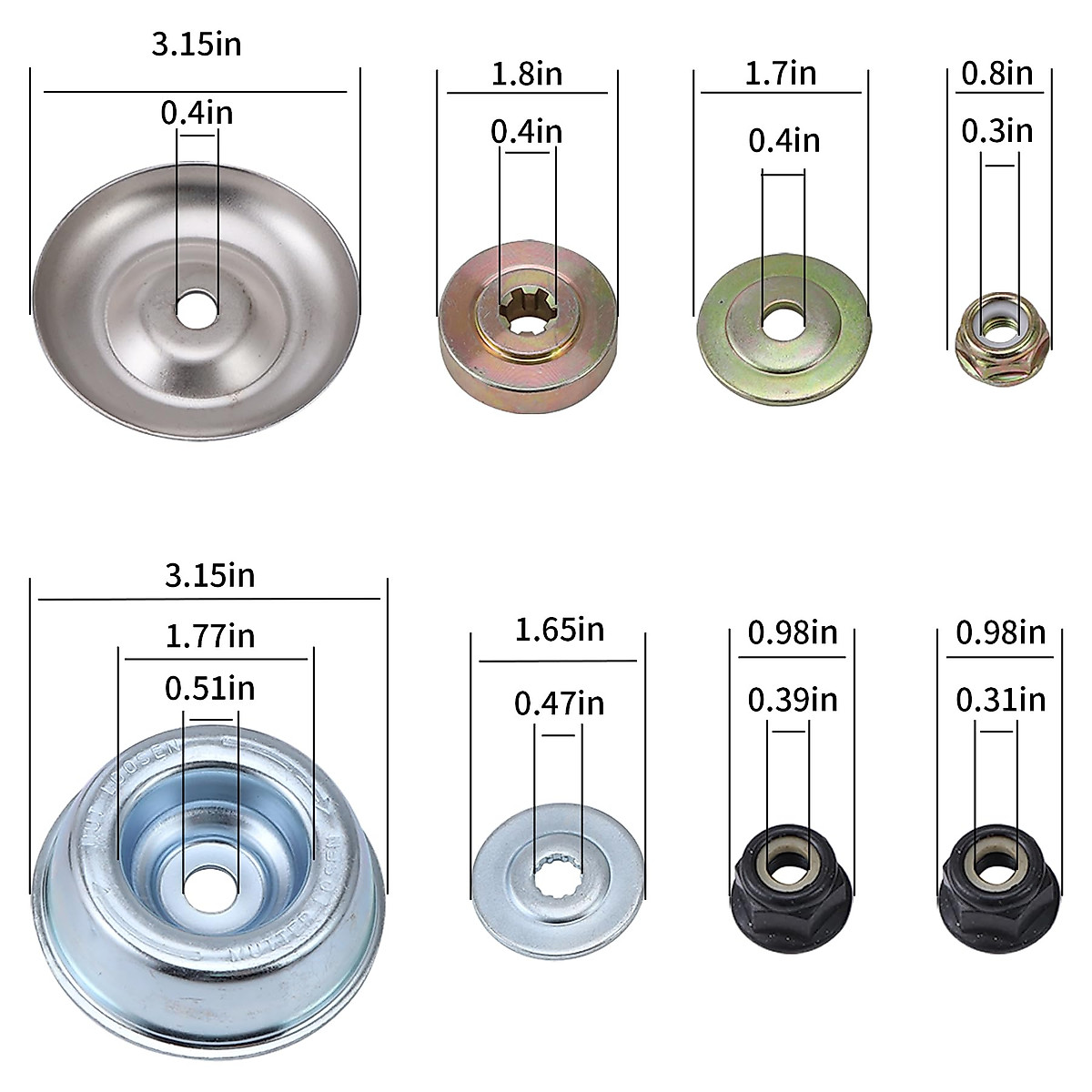 PLAXNS 10 Inch Rotary Steel Wire Brush Cutter Trimmer Head Weed Blade Cutter with Adapter Kit Compatible with Stihl, Husqvarna,String Trimmers, Gardening Lawnmower, Moss Grass Rust Removal
