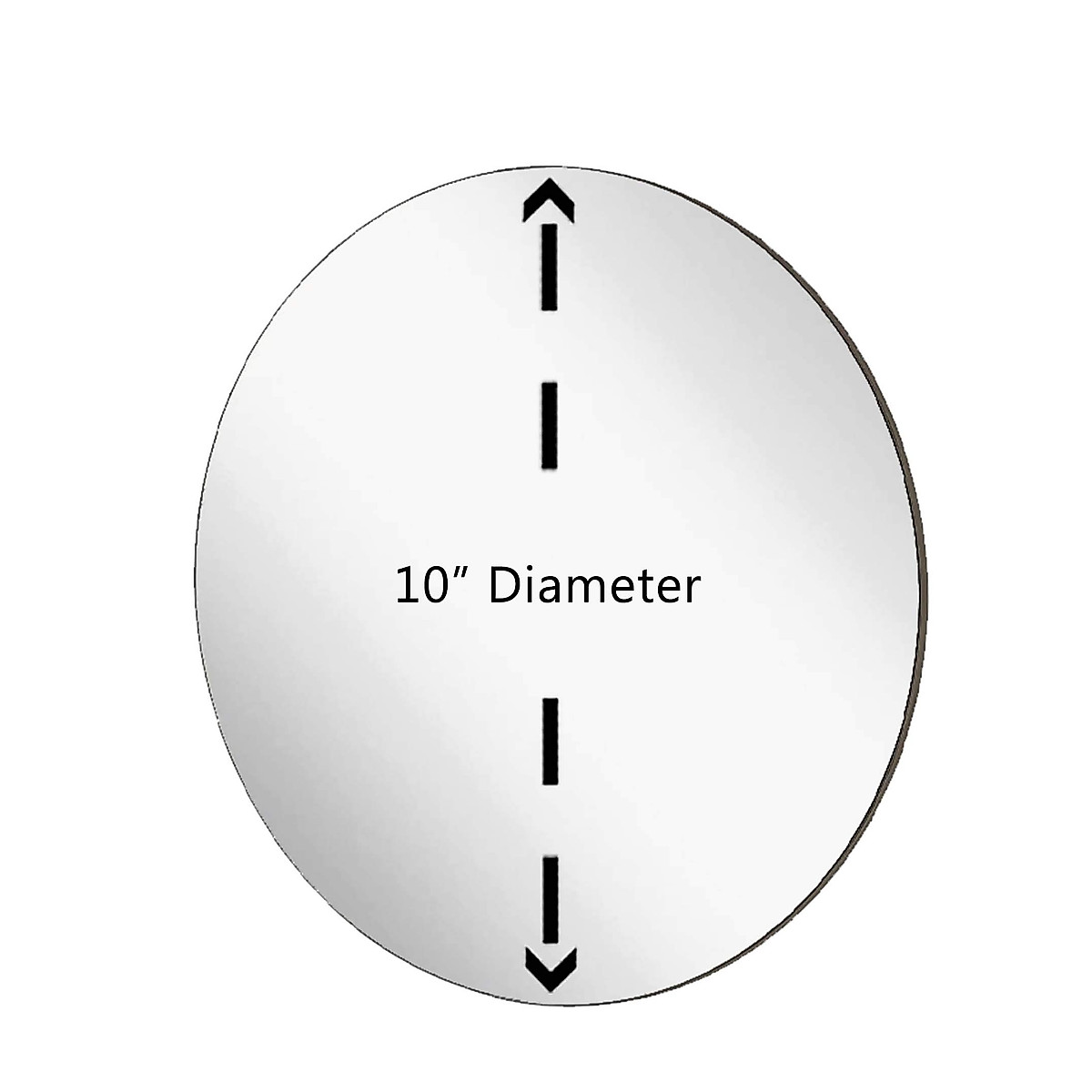 Marketing Holders Acrylic Mirror Round Circle 10" Inch Round Flat for DIY Craft Projects Safer Than Glass Light Weight Plastic Blind Spot Mirror Center Piece for Weddings and Events