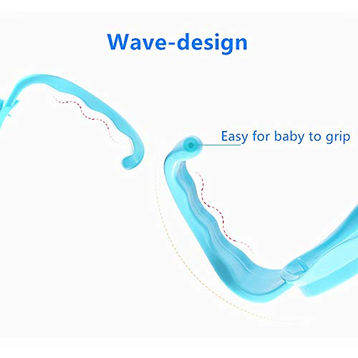 Bottle Handles Grips Compatible with Pigeon 2nd Generation Silicone Coating Nursing Bottle, Pack of 2, Color may be vary (Not for Pigeon 3rd Bottle)