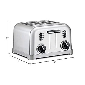 DEIKEB Slivers 4 Slice Metal Classic Toaster13.00 X 12.00 X 9.00 Inches