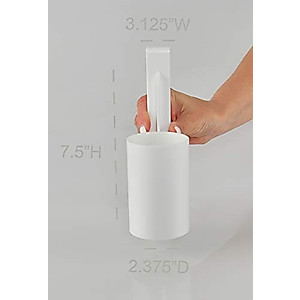Home-X White Air Freshener Spray Holder for Home Bathroom Fits Toilet Deodorizer and Aerosol Odor Eliminator