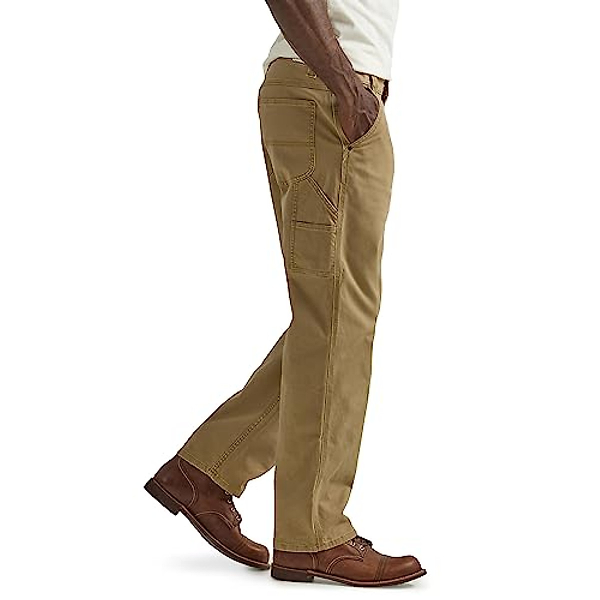 Lee Men's Legendary Workwear Carpenter Jean, Dark Khaki, 35W x 30L