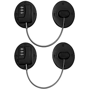 Fridge Lock AOSITE Refrigerator Lock Combination Black Combo Fridge Locks with Code for Adults 2 Pcs Refrigerator Lock for Children Adhesive Freezer Door Lock Child Safe Refrigerator Lock for Kids