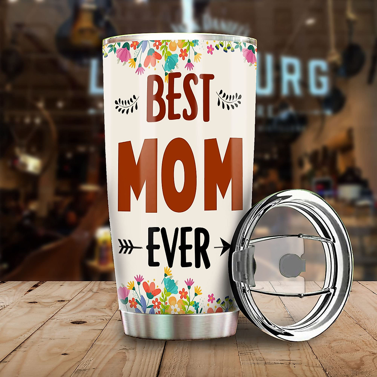 LPVLUX Best Mom Ever Tumbler Mom Tumbler with Lid Double Wall Tumbler Stainless Steel 20oz Travel Coffee Mug You Are A Really Great Mom