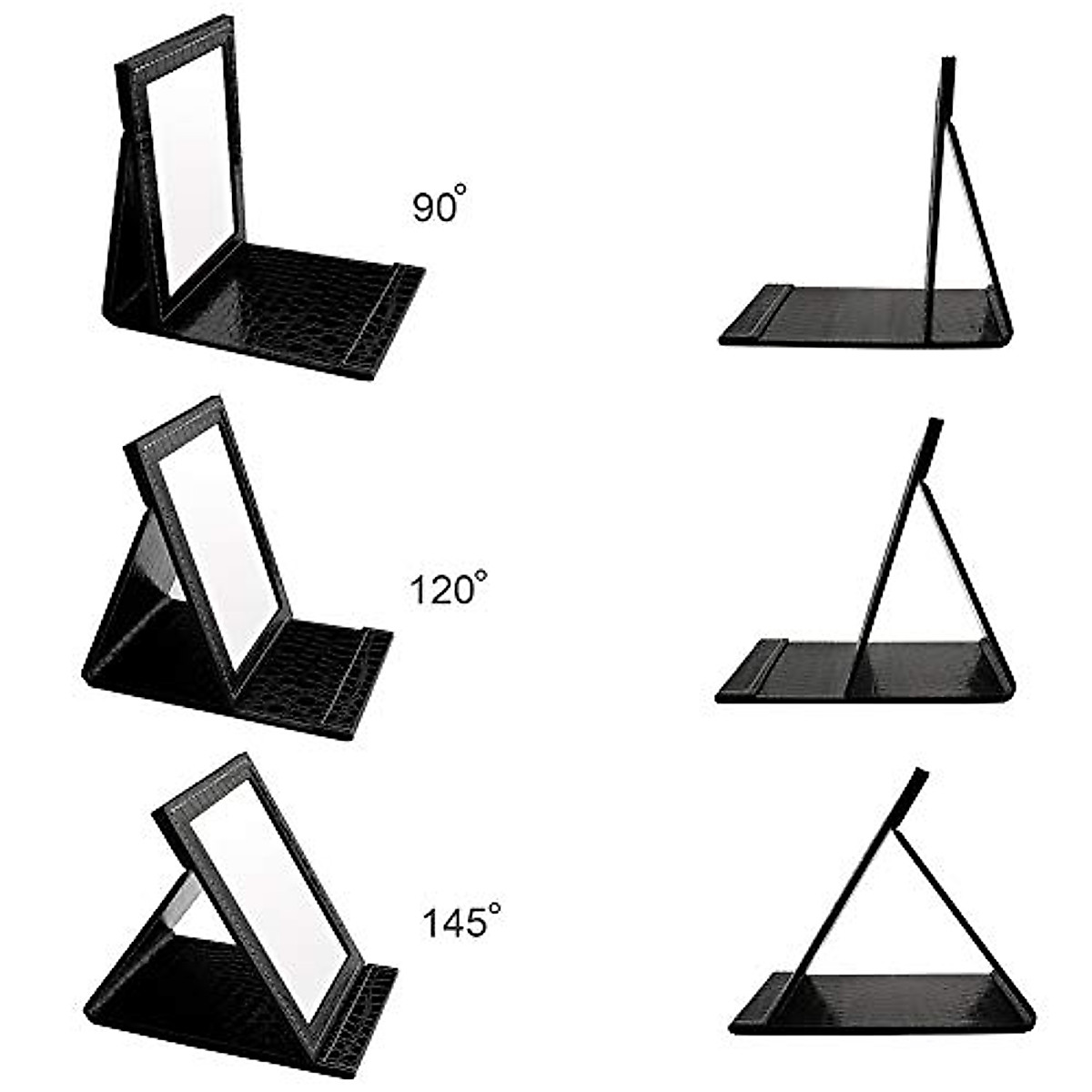 Oneuo Desktop Mirror, Portable Folding Vanity Mirror, Tabletop Mirror with Stand for Cosmetics Personal Beauty, Makeup Mirror