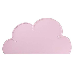 Love Dream Silicone Pet Feeding Food Mat Dog Cat Placemat Mat with Raised Edge, Anti-Slip Waterproof Pet Bowl Mats Pet Food Tray (Pink)