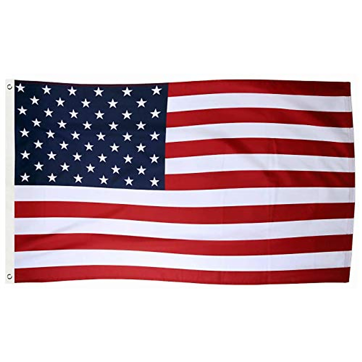 Tenby Living American Flag 3 x 5 ft. Heavyweight 2X Thick Polyester - UV Protected, Quadruple-Stitched Fly End, Double-Stitched Edges, Brass Grommet