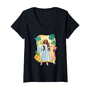Disney The Little Mermaid Ariel & Scuttle Dry Land V-Neck T-Shirt