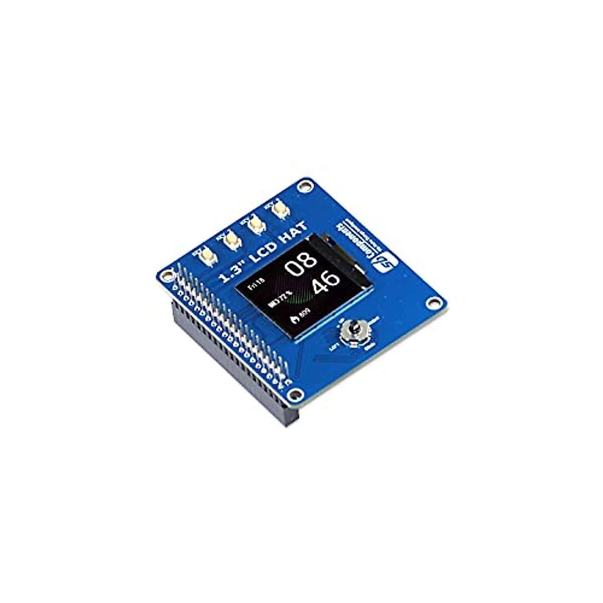 1.3inch LCD HAT for Raspberry Pi 4B/3B+/3B/2B/B+/A+/Zero and Zero W, 1.3" LCD Display, 240x240 Resolution, 65K RGB Colours Expansion Display Module for Raspberry Pi