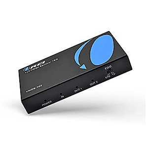 OREI UltraHD 4K @ 60 Hz 1 X 2 HDMI Splitter 1 in 2 Out 2 Port 2: 8-Bit - HDMI 2.0, HDCP 2.0, 18 Gbps, EDID, Duplicate / Mirror 4K Screens - UHDS-102
