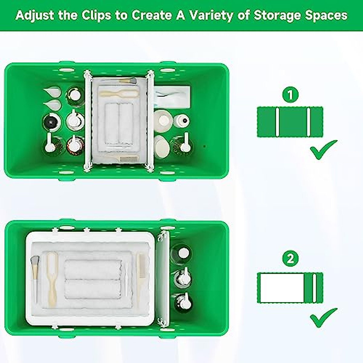 2PCS Divider Tray for Bogg Bag Accessories for Bogg Bags Compatible with BOGG Bag Original X Large Organizing Bags and Divide Space with Bogg Bag Accessories Inserts (White)