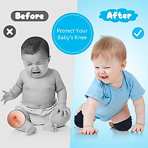 IUMÉ Baby Knee Pads for Crawling, 5 Pairs Unisex Baby Crawling Pads Anti-Slip Baby Protect Knee Pads for Crawling