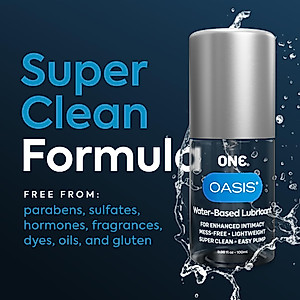 ONE® Condoms Oasis® Water Based Lubricant, 100ml | Mess-Free, Lightweight, Super Clean with an Easy Pump