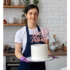 BIABISD 30 Flirty & Thriving Cake Topper ， Talk Thirty to Me Cake Topper ，Dirty 30 Cake Topper，Happy 30th Birthday Party Decorations Supplies