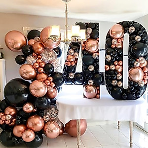 YAOWKY Rose Gold Balloons,100PCS 18In 12In 10In 5In Different Sizes Rose Gold Latex Metallic Balloon Garland Arch Kit for Bridal Weddings Birthday Anniversary Bachelorette Party Decorations