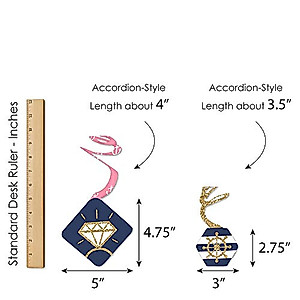 Big Dot of Happiness Last Sail Before the Veil - Nautical Bachelorette and Bridal Shower Hanging Decor - Party Decoration Swirls - Set of 40