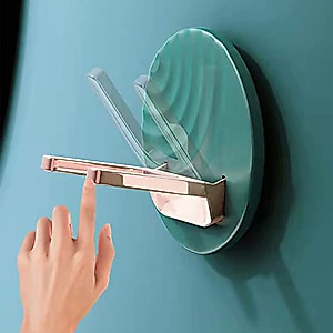 2 PCS Hair Dryer Holder, Bathroom Adhesive Blow Dryer Holder, Wall Mounted Hair Dryer Rack, No Drilling Dryer Rack for Blow Dryer Cabinet Door Hair Care Styling Tool Organizer