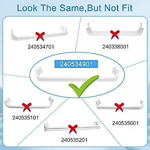 240534901 Door Shelf Rack Bar （2PACK）Compatible with frigidaire or kenmore Refrigerator Replacement Shelves Door Retainer frigidaire Door Shelf Replacement-240534901,AP3214630,948954,AH734935,PS734935