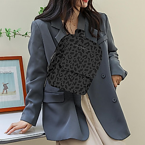 GABraden Cute Small Camera Bag with Photographer Camera Sling Bag Waterproof Dslr Camera Case Compatible with Nikon Sony Lightweigth for Women or Men（Black Leopard Cheetah）