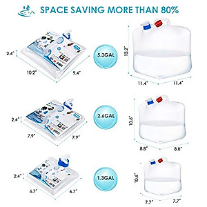 Gowithwind Collapsible Water Container with Spigot, 2.6 Gallon BPA Free Camping Water Storage Jug Water Carrier for Outdoor Hiking Backpacking & Emergency Survival Kit, Foldable Portable Canteen