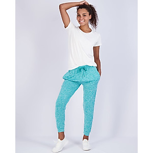 Real Essentials 3 Pack: Womens Dry Fit Athletic Active Lounge Jogger Sweatpants Sweat Pants Teen Workout Gym Yoga Track Running Casual Ladies Pockets Cuffed Soft Lightweight Exercise - Set 5, XXL