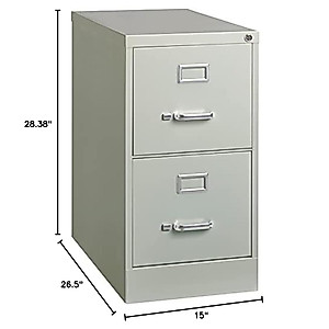2 Drawer Commercial Letter Size File Cabinet Finish: Light Gray