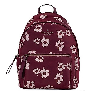 Kate Spade Chelsea Medium The Little Better Nylon Backpack Deep Berry Floral