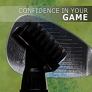 Caddy Splash Golf Water Brush - Retractable Brush with Nylon-Bristles Head - Wide Cleaning Coverage - Anti-Leak Reservoir Tube - Squeeze Bottle for Easy Cleaning - 7.5 Inches, Holds 4 Ounces of Water