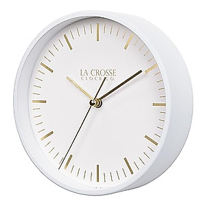 La Crosse Clock 404-3715 6-inch Etta Metal Wall/Table Silent Quartz Clock