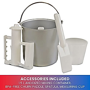 Total Chef 2-in-1 Automatic Ice Cream and Yogurt Maker, 1.6 qt (1.5L), Stainless Steel, Built-In Compressor, Fresh Homemade Frozen Yogurt, Sorbet, Gelato in 1 Hour, No Salt or Pre-Freezing, Silver