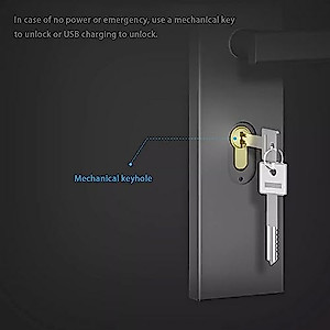 RFID Card Apartment Anti-Theft Swiping Ppassword Induction Electronic Lock+Card (Left Pull, Silver+APP)