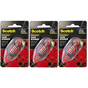 3M Bulk Buy 6061 Scotch Double Sided Adhesive Roller .27 in. x 8.7 yd. (Pack of 3)