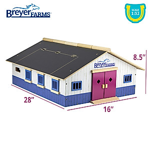 Breyer Farms Deluxe Wood Stable Playset 59215, Multicolor