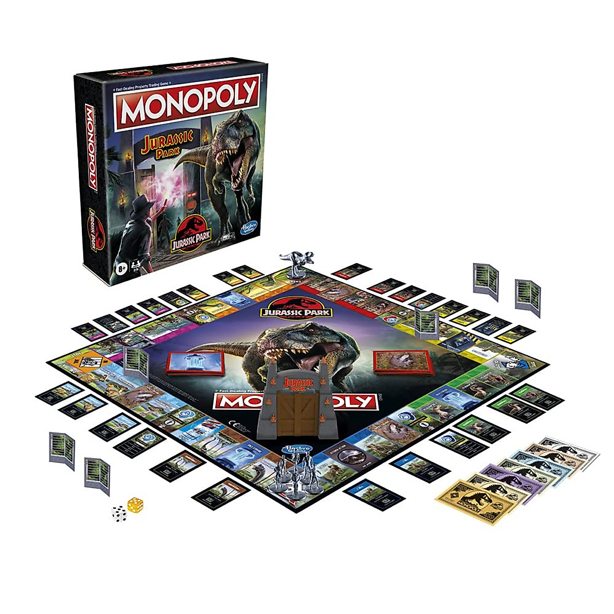 Monopoly: Jurassic Park Edition Board Game for Children Aged 8 and Up