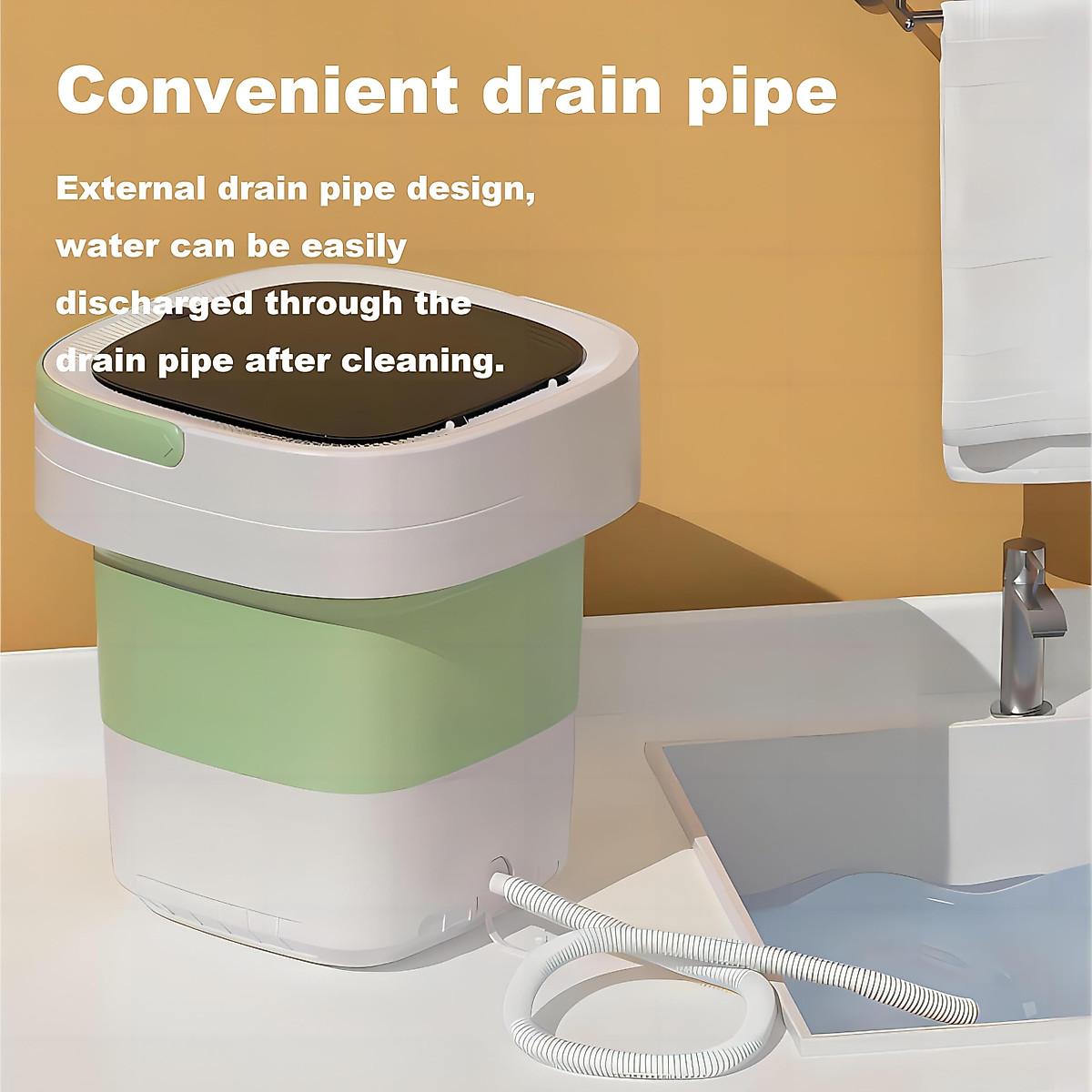 Portable washing Machine,9L High Capacity with 3 Modes Deep Cleaning for Apartment, Camping, RV, Travel, Underwear, Personal, Baby,Pet Clothes - (100V-240V)-Purple