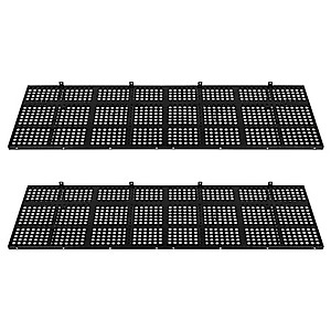 DDYOOK 2Pcs Garage Wall Shelves, 24" x 72'' Garage Storage Rack Floating Wall Shelves Garage Shelves Heavy Duty Sturdy Wall Shelves Wall Mounted Shelves with 4 Hooks for Shop, Shed, Garage Storage