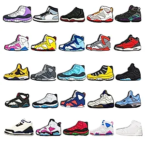 Farsky 50 PCS Basketball Shoe Charms Decoration, Clog Pins Accessories Charms for Kids Teens Boys Girls Men Wristband Bracelet Birthday Gifts