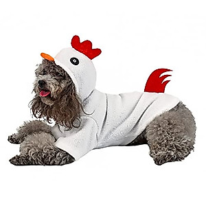 Yoption Dog Cat Chicken Costumes, Pet Halloween Christmas Thanksgiving Cosplay Dress Hoodie Funny Outfits Clothes for Puppy Dogs (XL)