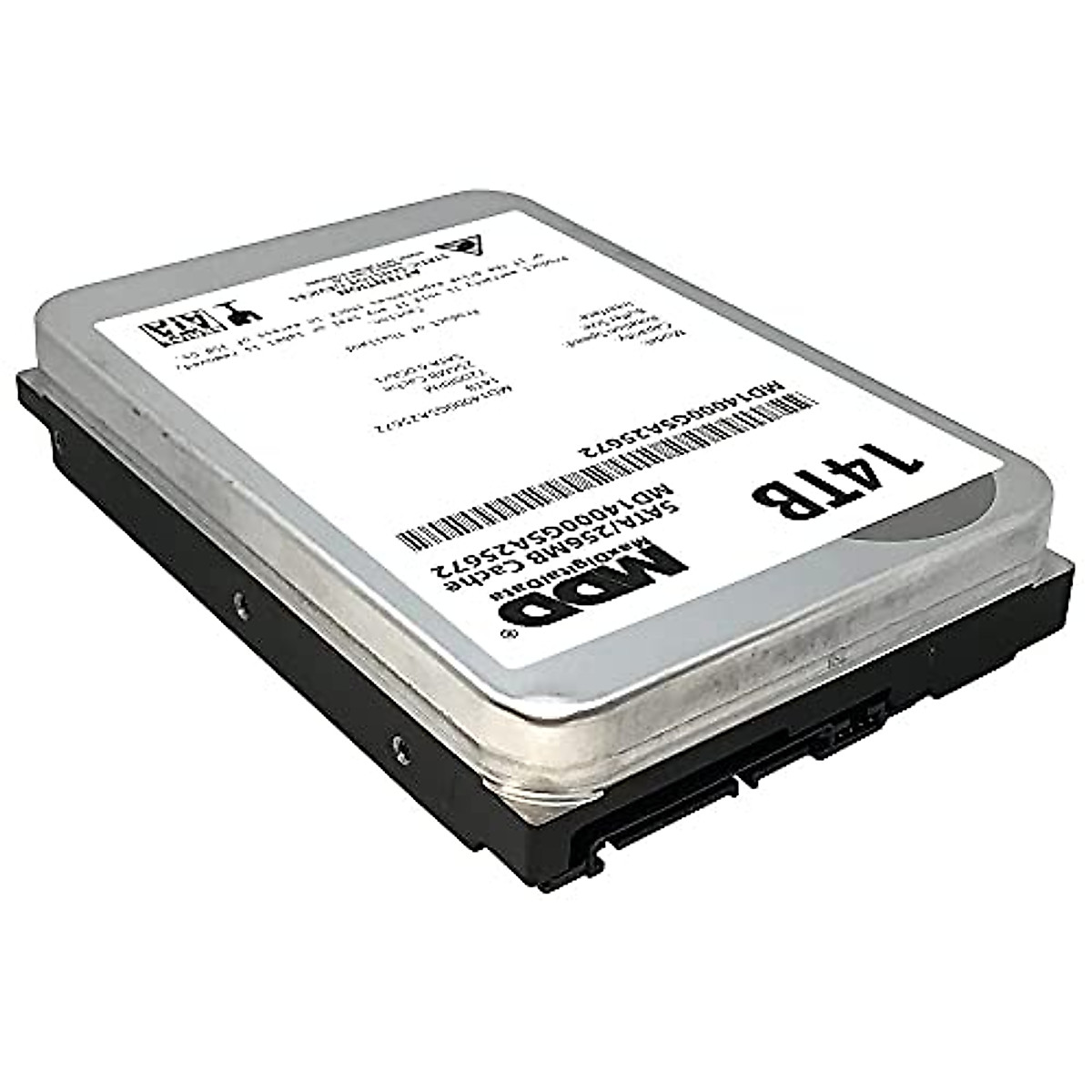 MaxDigitalData (MD14000GSA25672) 14TB 7200RPM SATA 6Gb/s 256MB Cache 3.5inch Internal Desktop Hard Drive - 3 Years Warranty (Renewed)