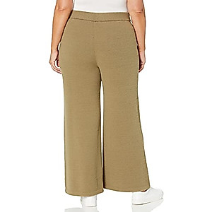 The Drop Women's Leo Super Soft Pull On Sweater Pants, Capers olive, M