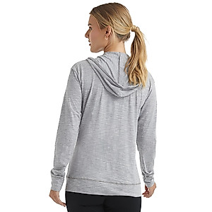 Hanes Womens Slub Knit Full-zip Hoodie, Textured Cotton Zip-up T-shirt For, Dada Gray Pe Heather, Large US